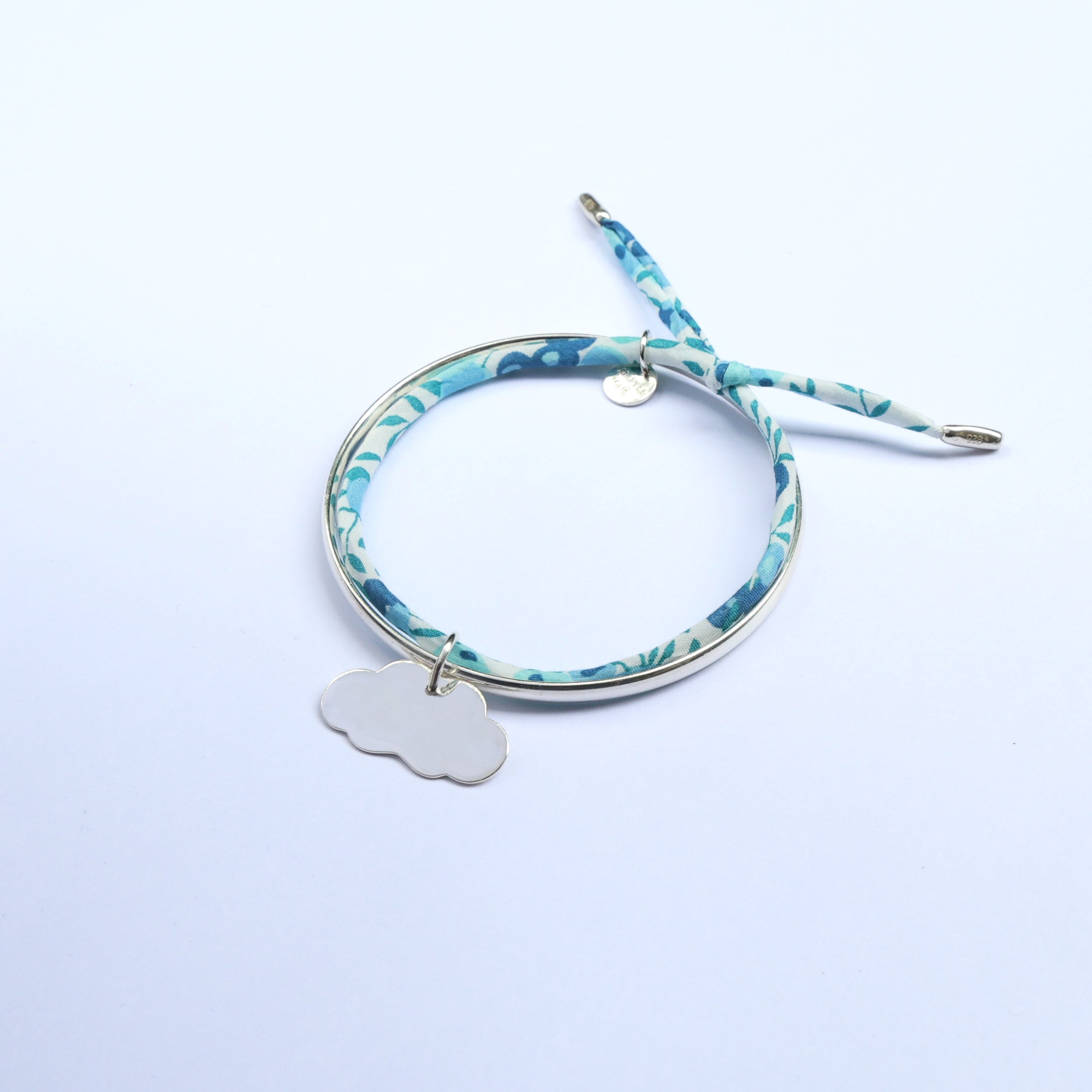 Sterling Silver Bangle with Cloud Pendant | Crafted with Purpose ...